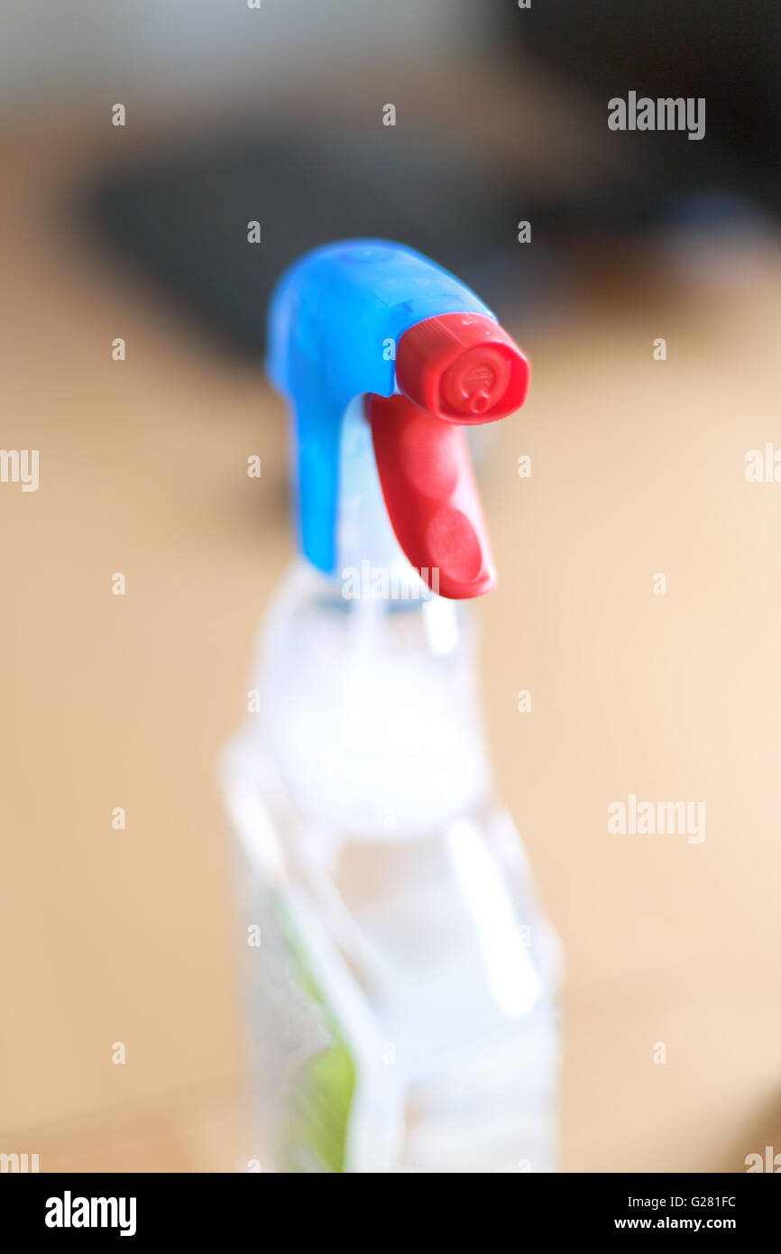 Spray bottle of disinfectant household cleaners Stock Photo - Alamy