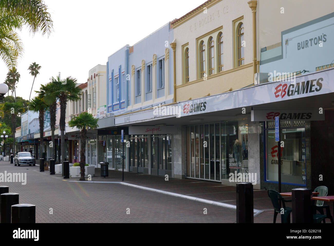 Art Deco Parade of Shops, Napier Stock Photo - Alamy