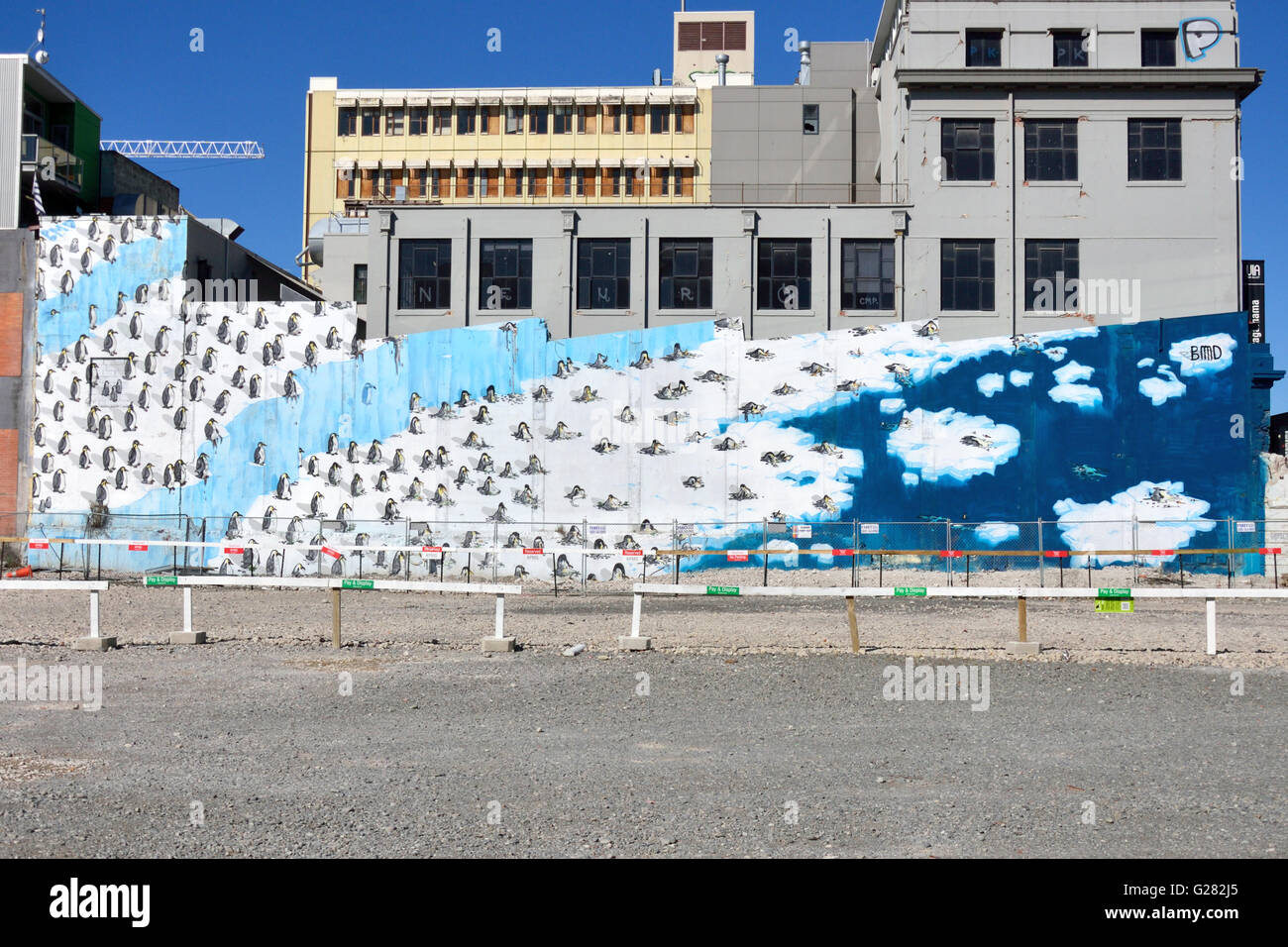 Street Art - Penguins Stock Photo - Alamy