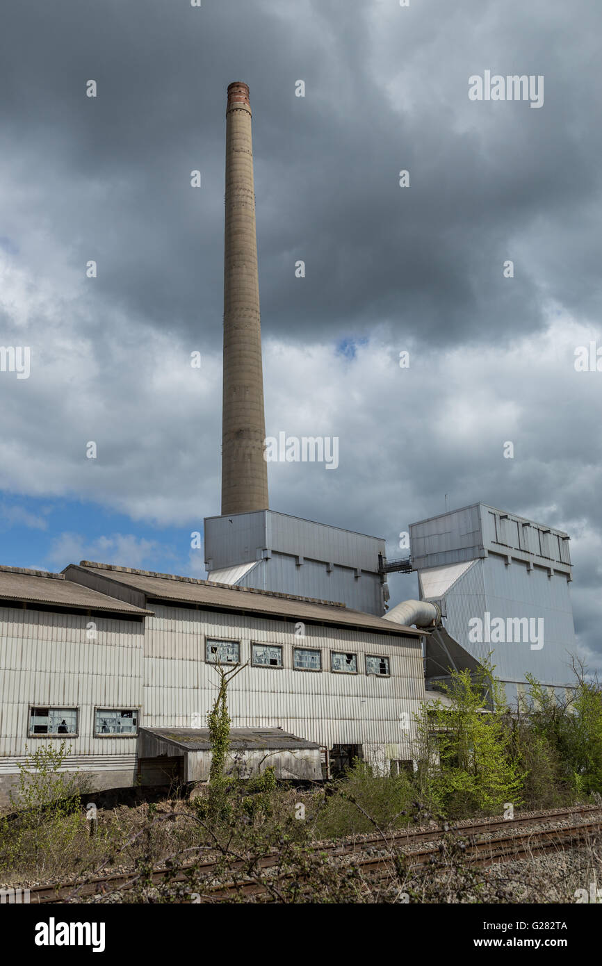 The Westbury Cement Works chimney, towering over the Wiltshire ...