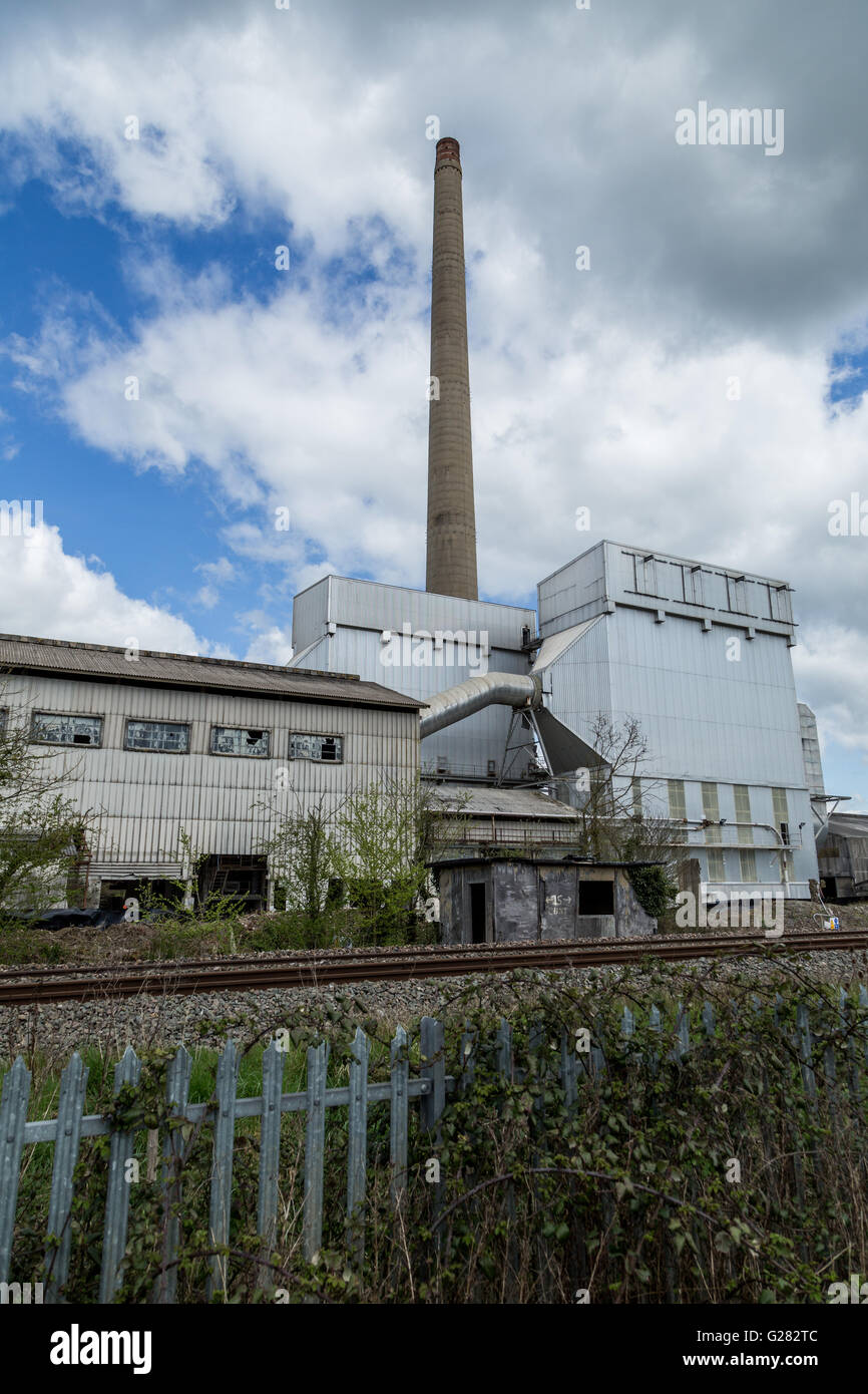 The Westbury Cement Works chimney, towering over the Wiltshire ...