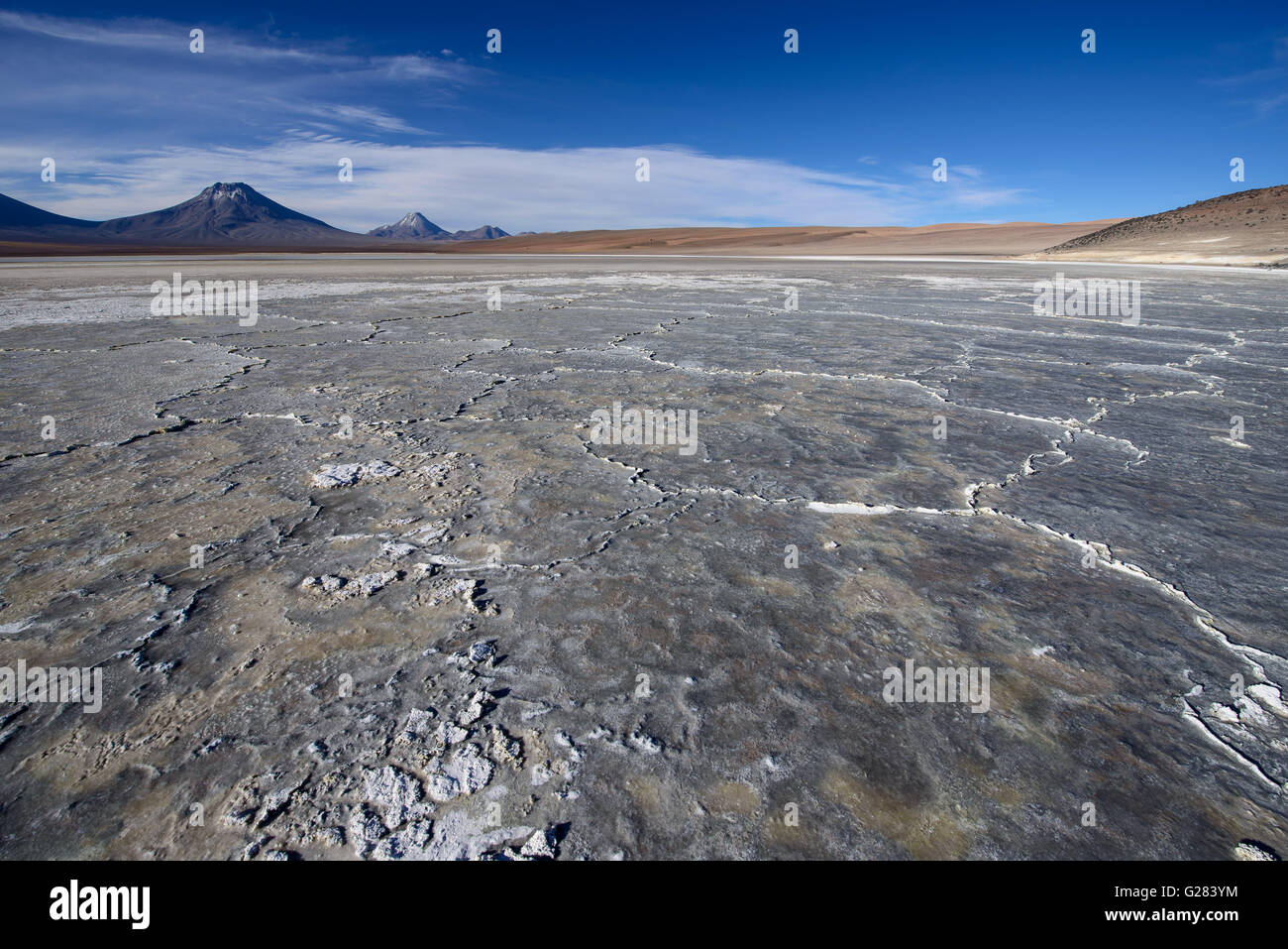 Laguna Leija lake Stock Photo - Alamy