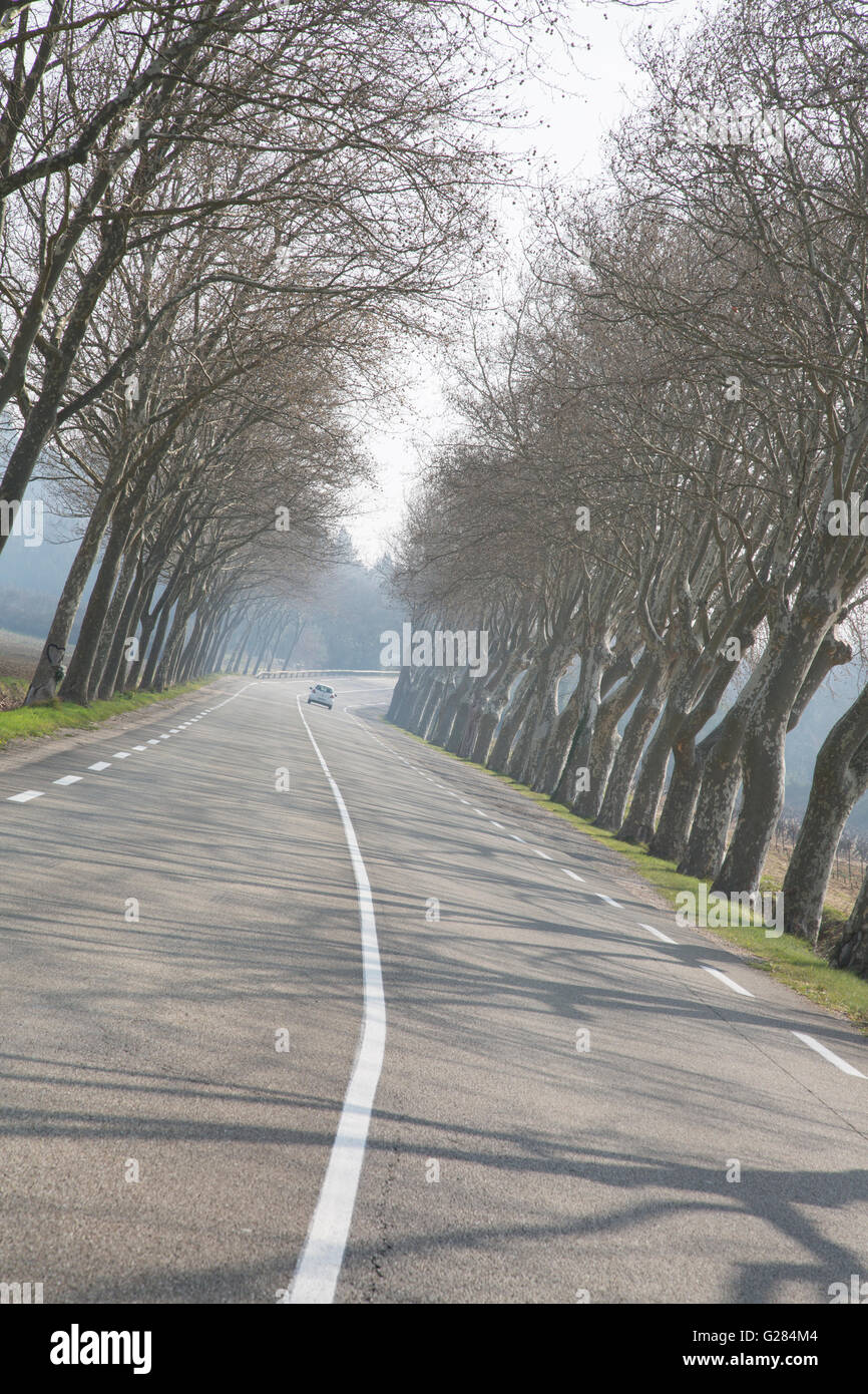 Open Road outside Uzes; Provence; France Stock Photo - Alamy