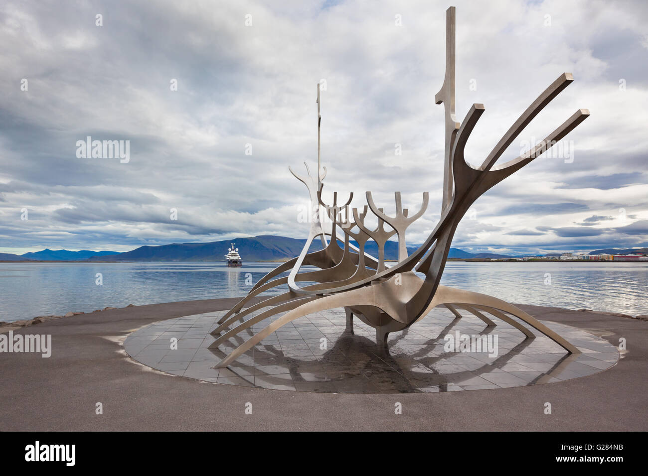 Solfar monument in Reykjavik, Iceland. Horizontal shot Stock Photo - Alamy