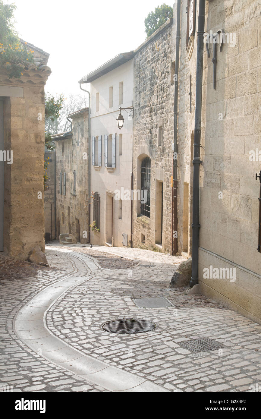 Street in Uzes, Provence, France, Europe Stock Photo - Alamy