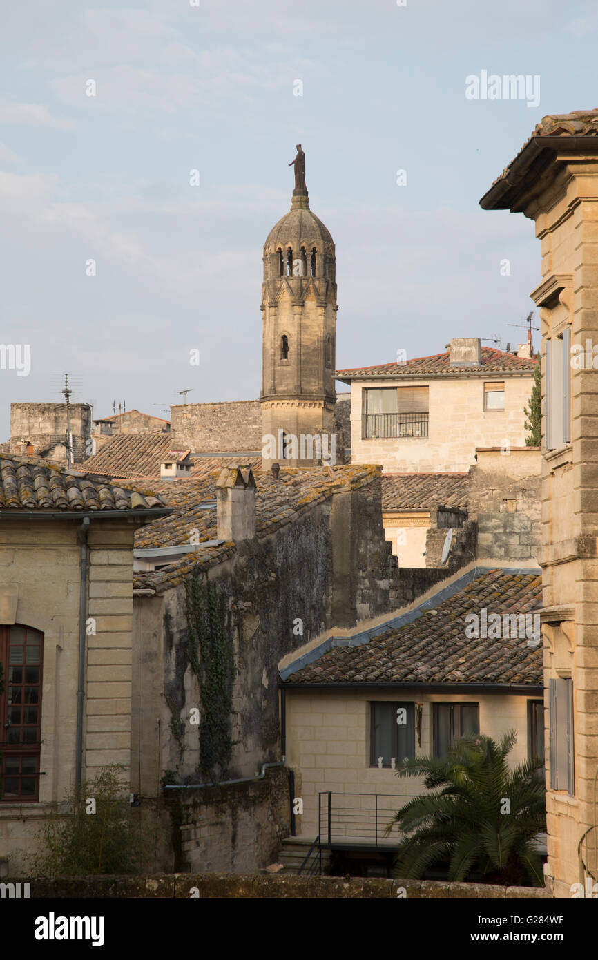 Church Tower Uzes, Provence, France Stock Photo - Alamy