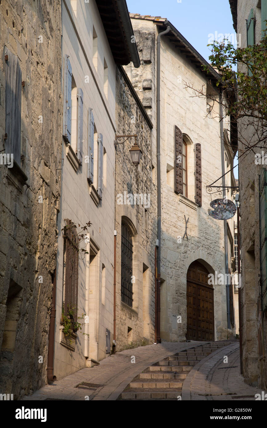 Street in Uzes, Provence, France, Europe Stock Photo - Alamy