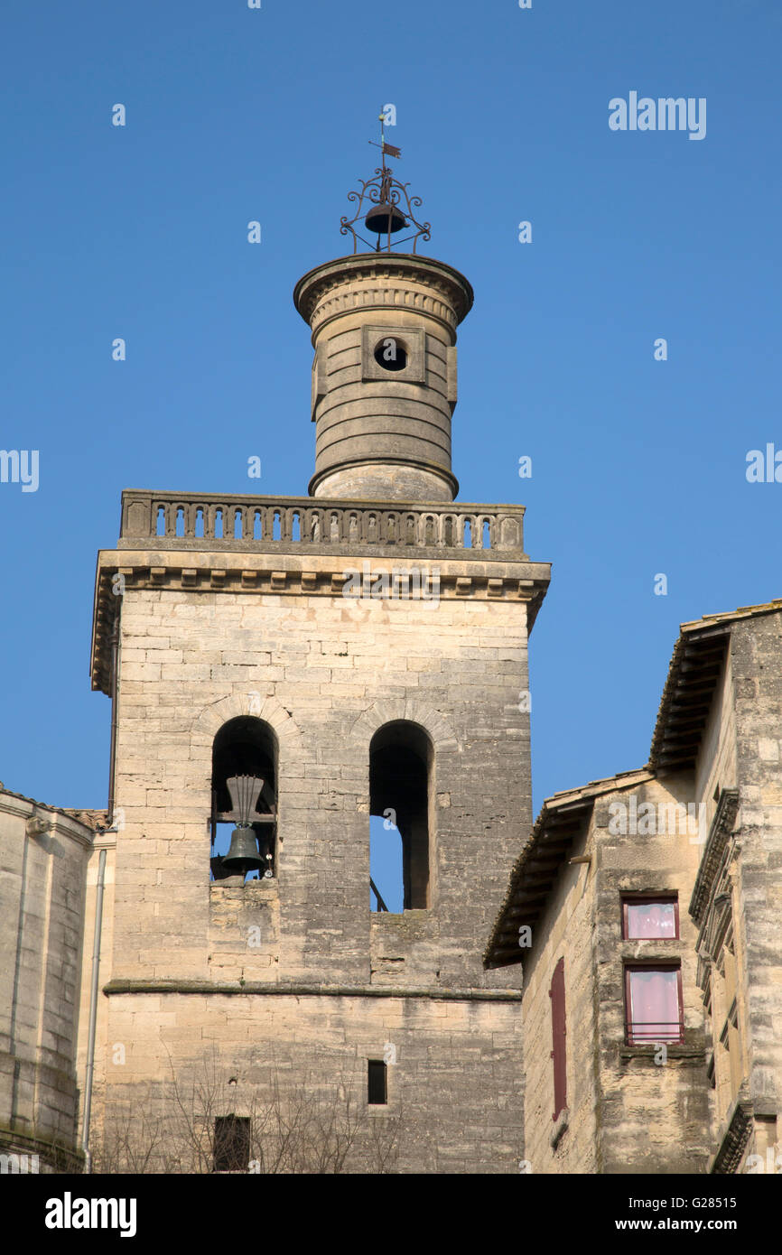 Church Tower, Uzes; Provence; France; Europe Stock Photo - Alamy