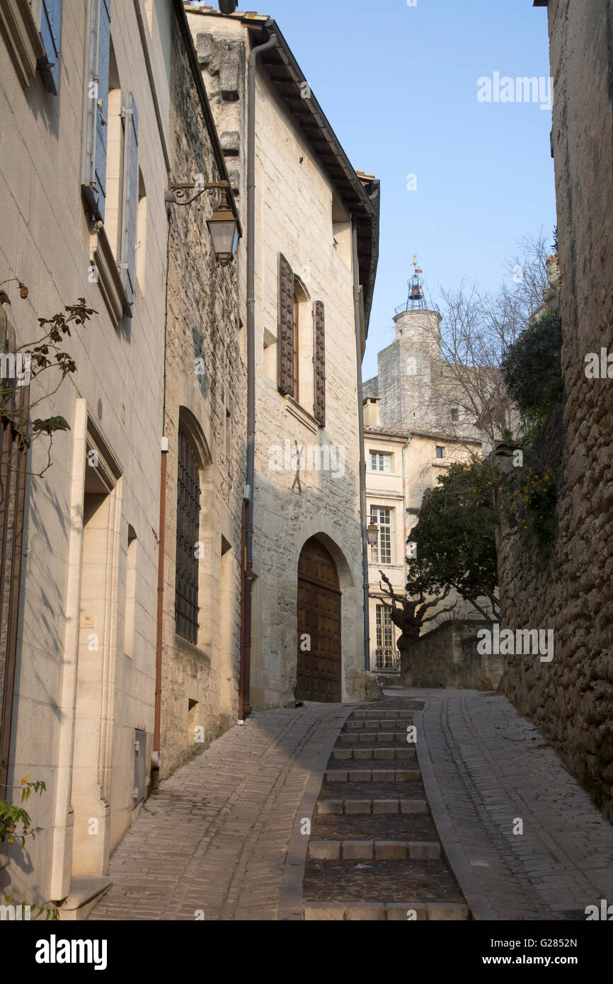 Street in Uzes, Provence, France, Europe Stock Photo - Alamy