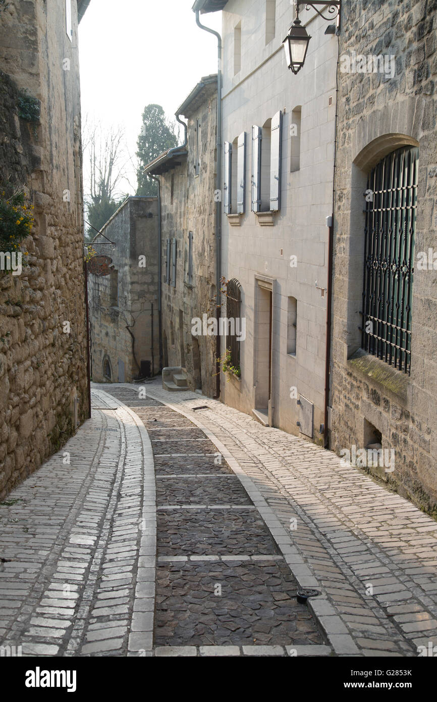 Street in Uzes, Provence, France, Europe Stock Photo - Alamy