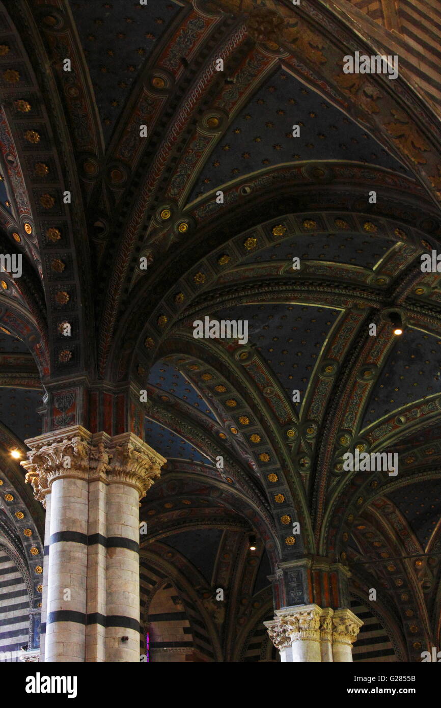 Siena Cathedral interior detail Stock Photo - Alamy