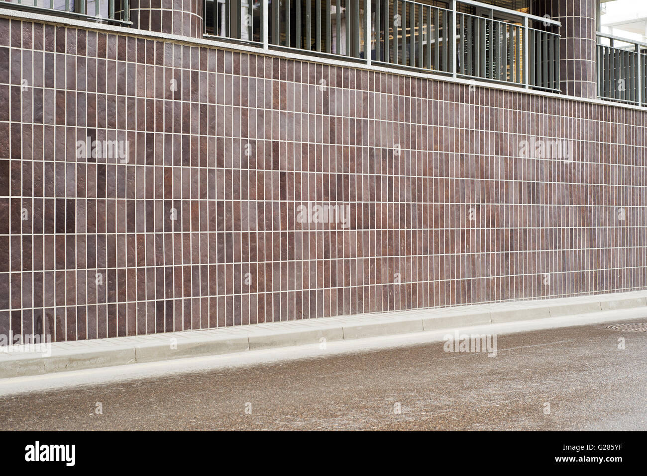 tiled brick wall Stock Photo - Alamy