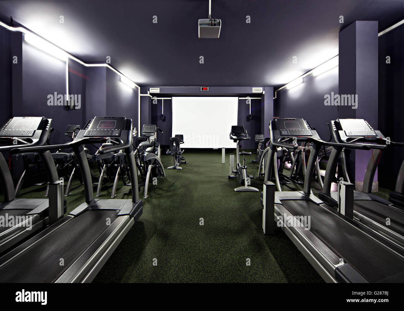 Gym Cinema Room Stock Photo - Alamy