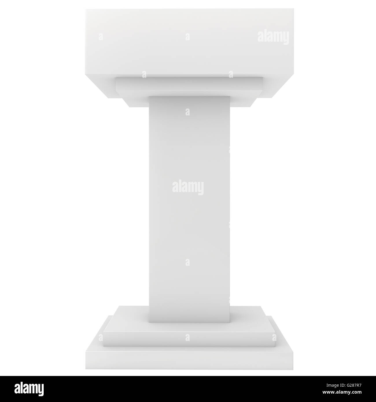 Speaker podium tribune rostrum stand. Isolated on white background ...