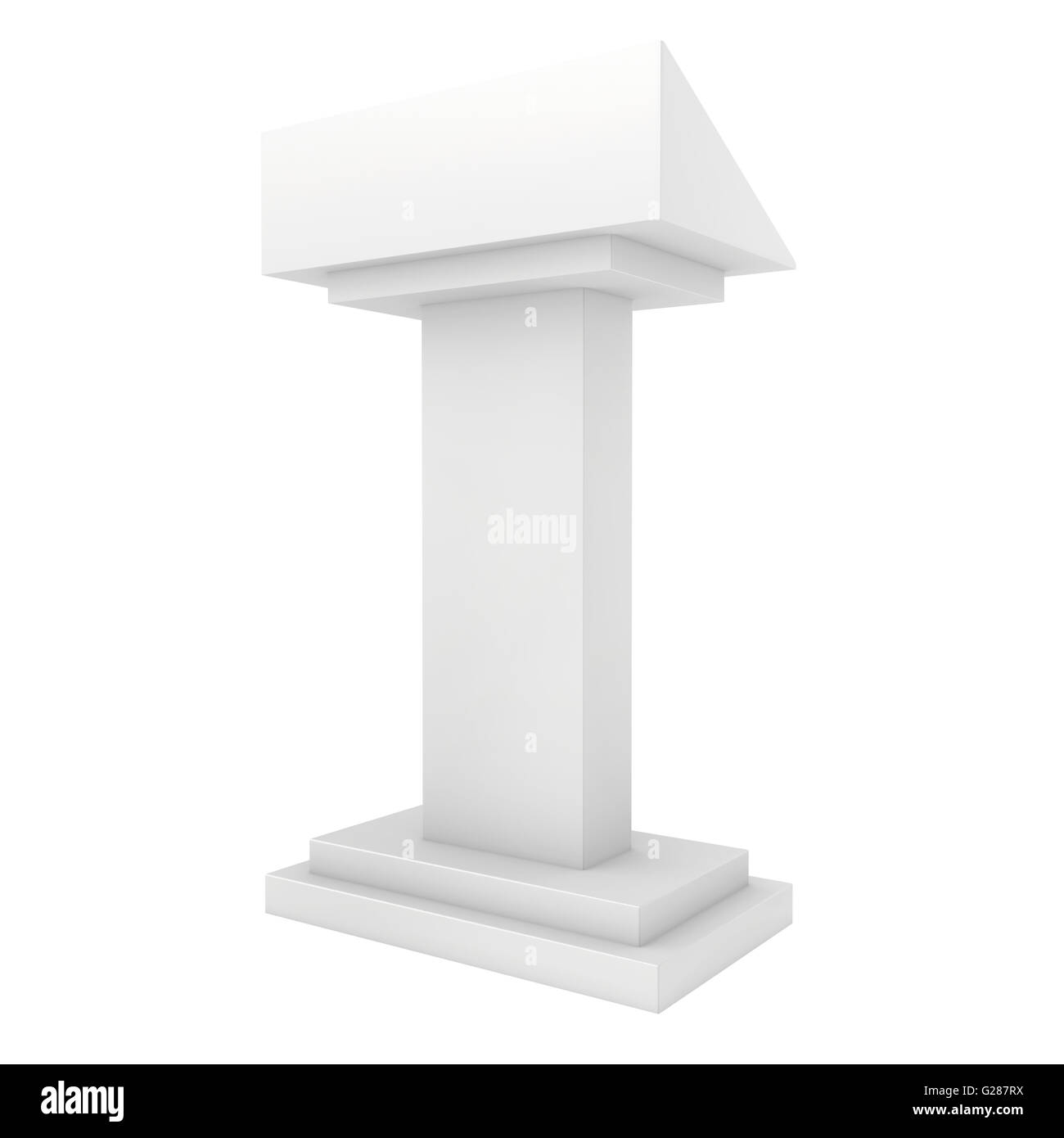 Speaker podium tribune rostrum stand. Isolated on white background ...