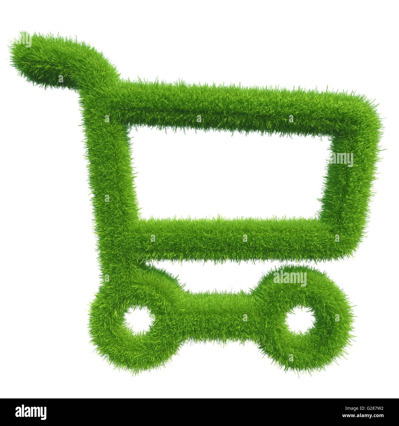 green grass shopping cart. natural background texture Stock Photo - Alamy