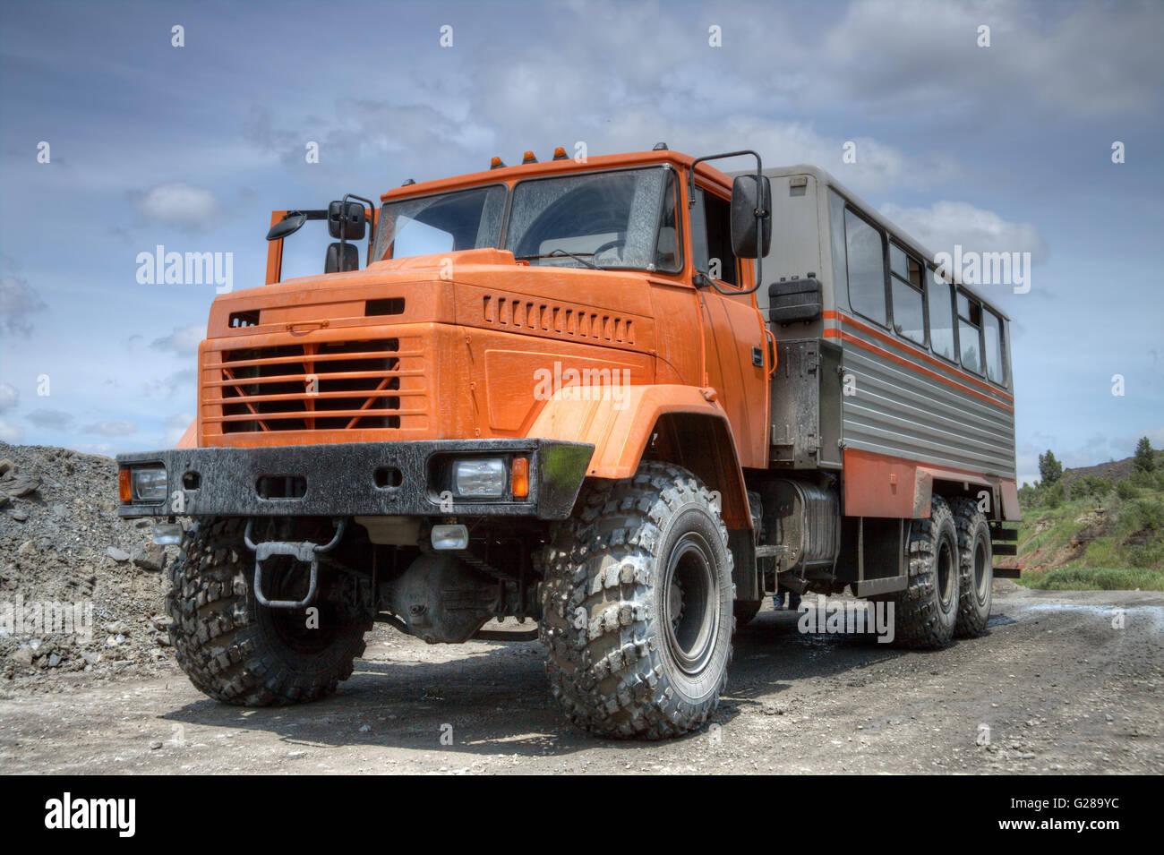 Crew bus hi-res stock photography and images - Alamy