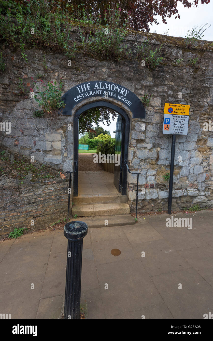 Entrance to Almonry restaurant tea rooms and tea garden Ely ...