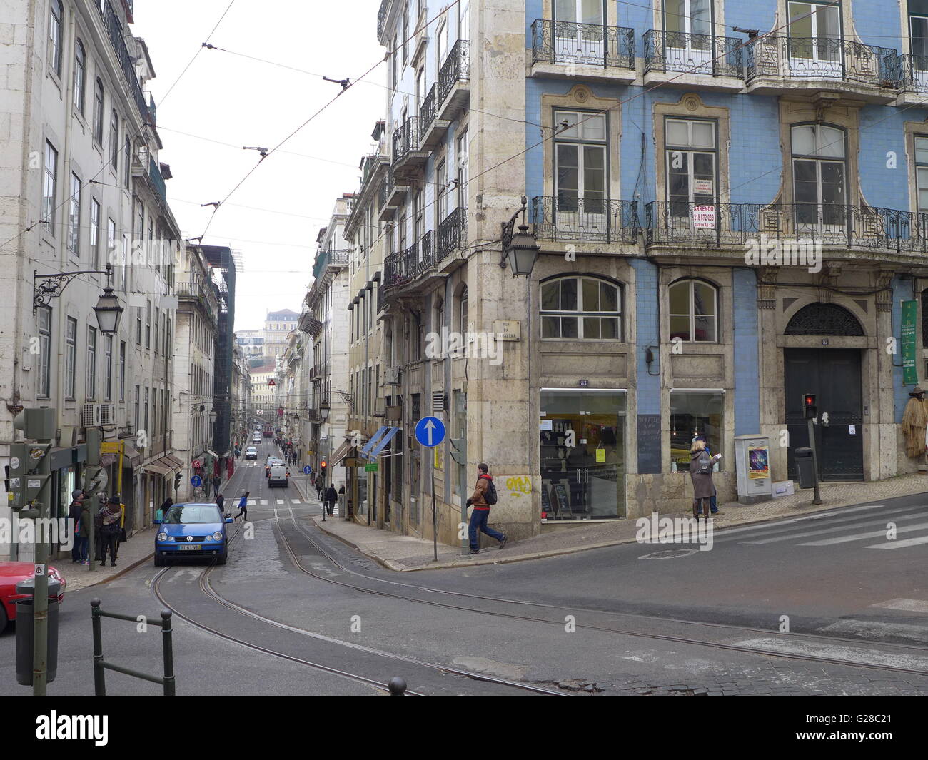 Street scene in Chiado Stock Photo - Alamy