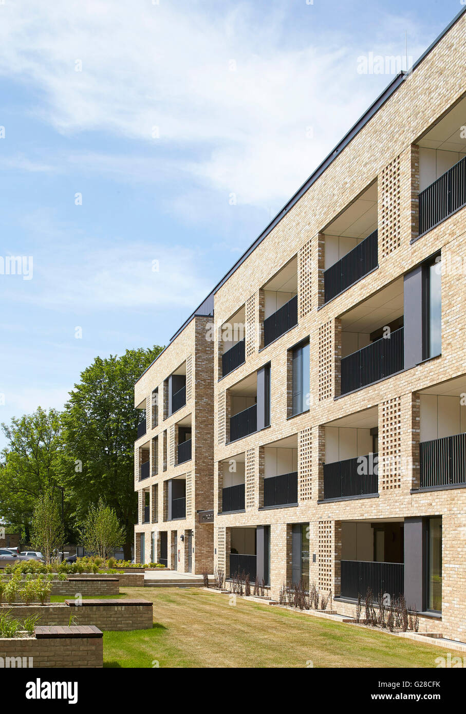 Facade perspective. Alpine Place, Brent, London, United Kingdom ...