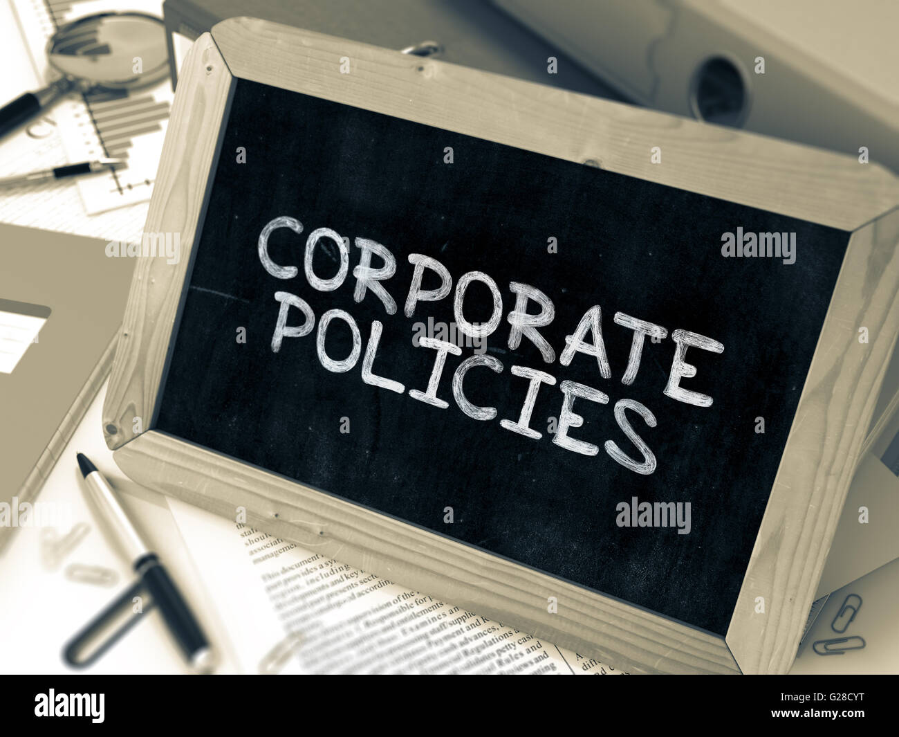 Corporate Policies Concept Hand Drawn on Chalkboard Stock Photo - Alamy