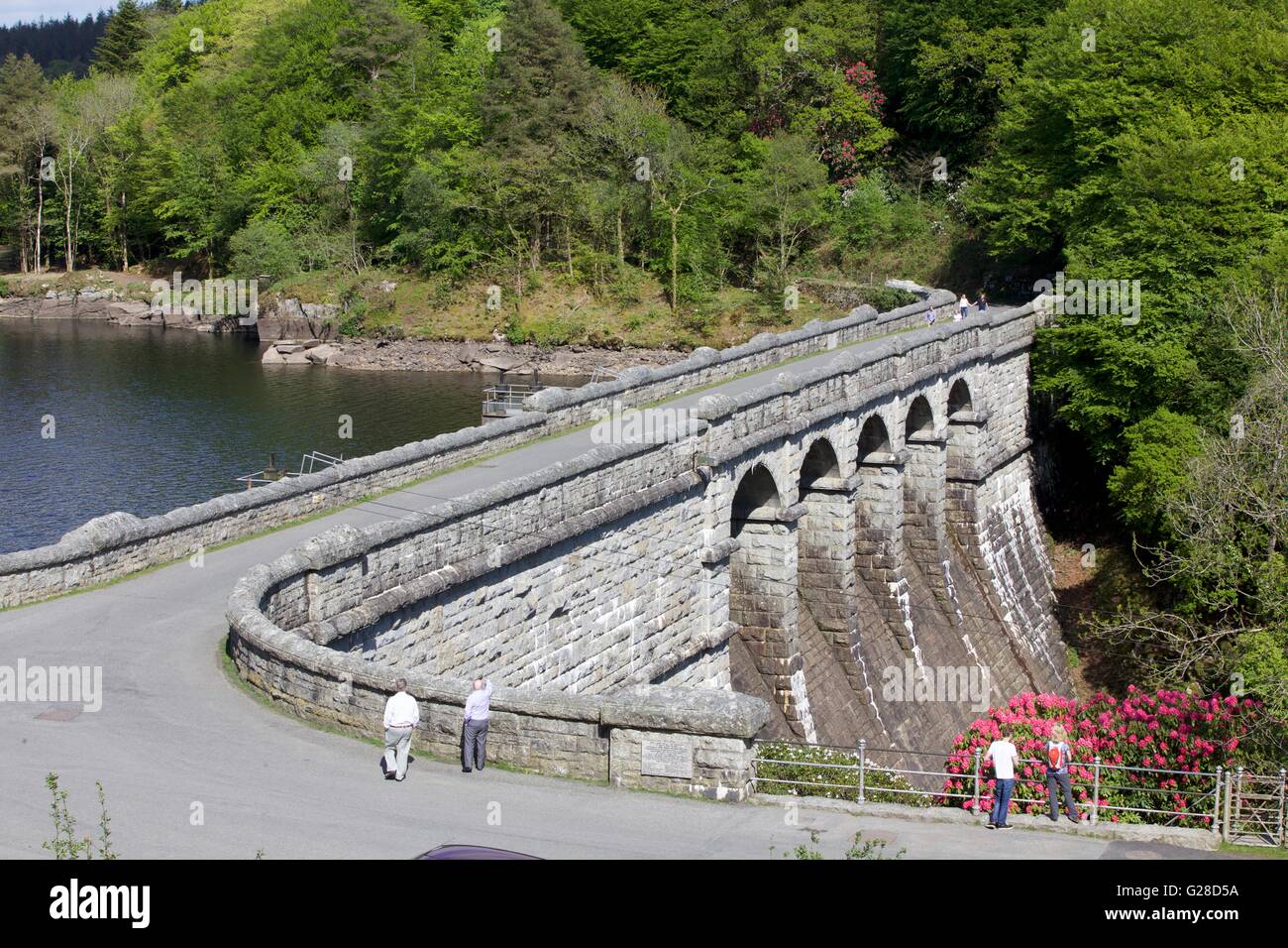 Dam at Burrator Reservoir, Dartmoor, Devon, West Country, England, UK ...