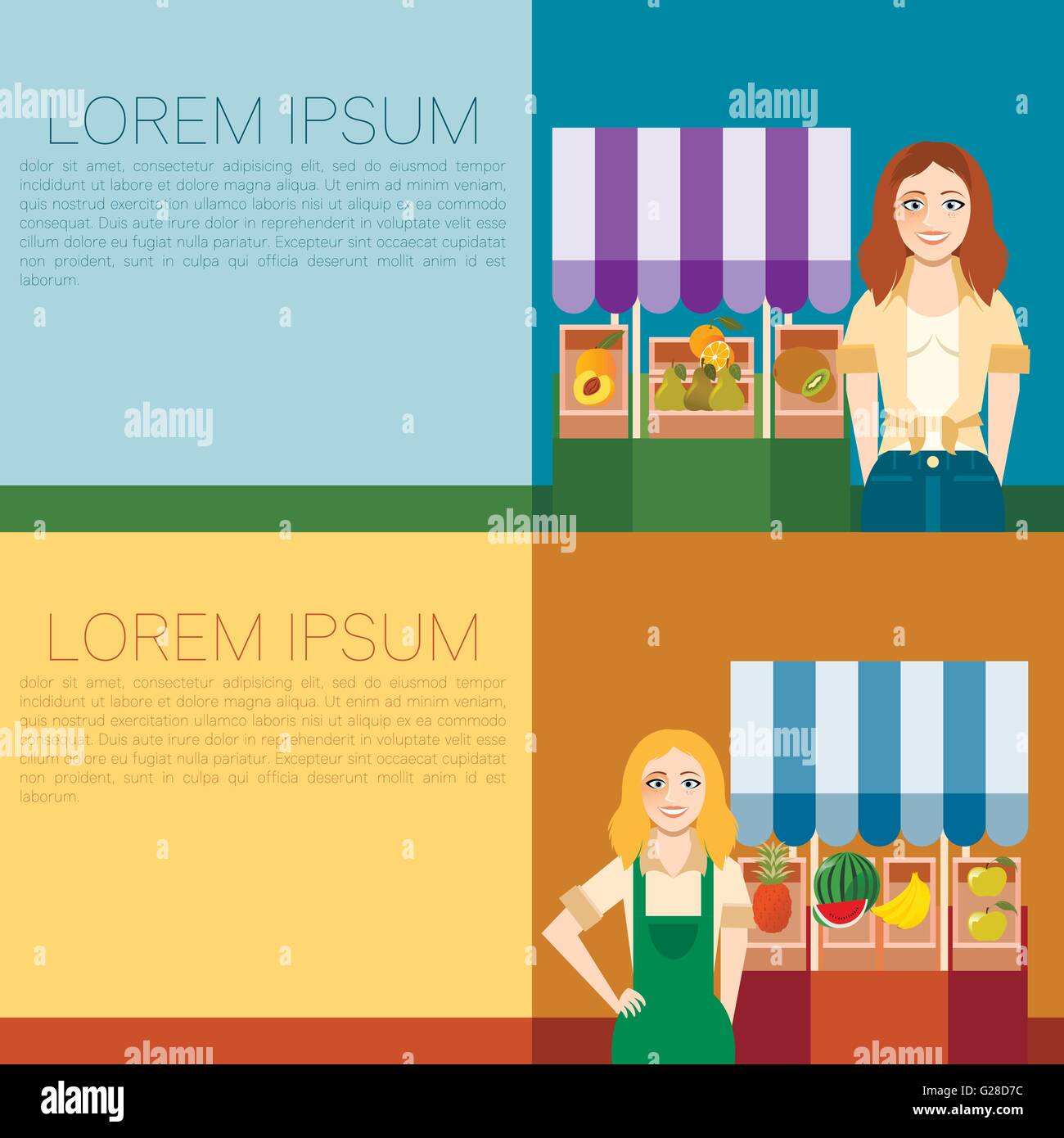 Vegetable market banner Stock Vector Image & Art - Alamy