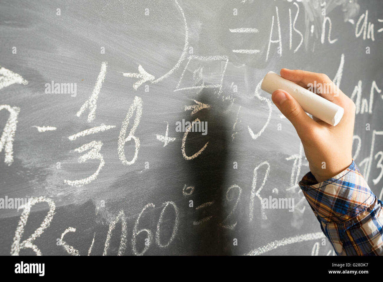 Hand writting on black board Stock Photo - Alamy