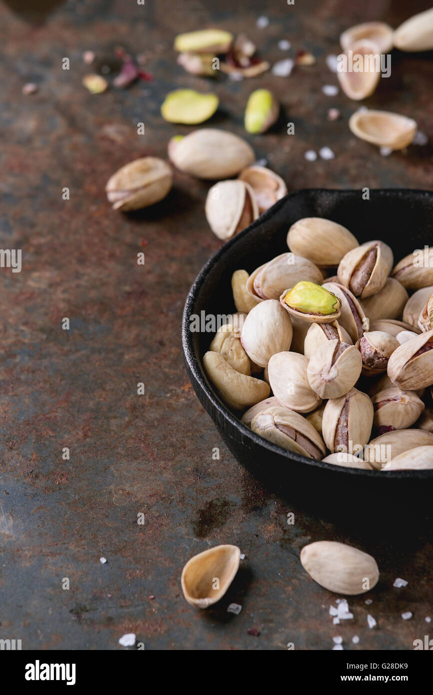 Salted roasted pistachios Stock Photo - Alamy