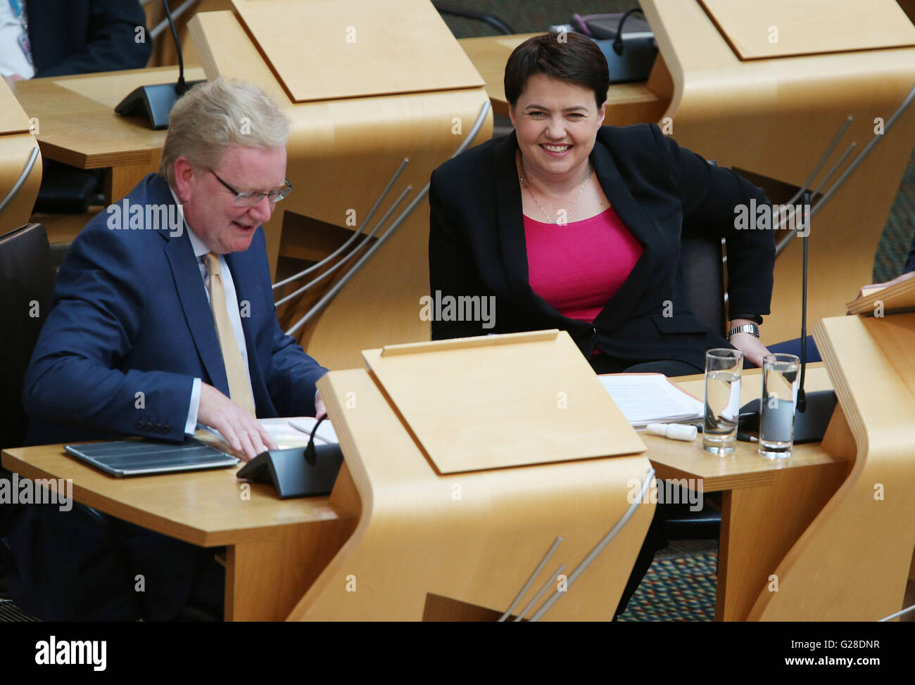 Scottish Conservative leader Ruth Davidson (right) with Jackson Carlaw ...