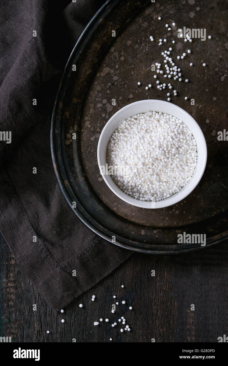 Uncooked tapioca pearls Stock Photo - Alamy