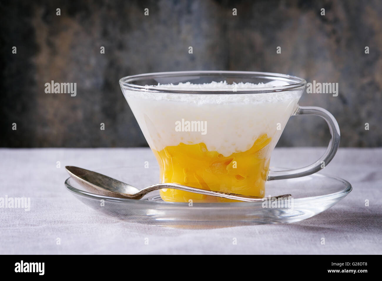 Tapioca dessert with mango Stock Photo - Alamy