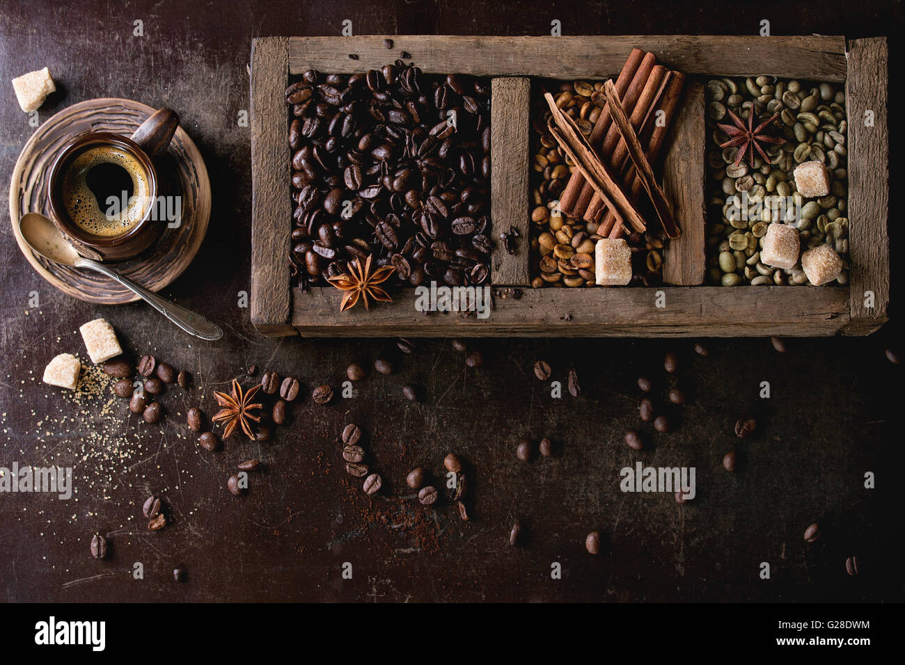 Variation of coffee beans Stock Photo - Alamy