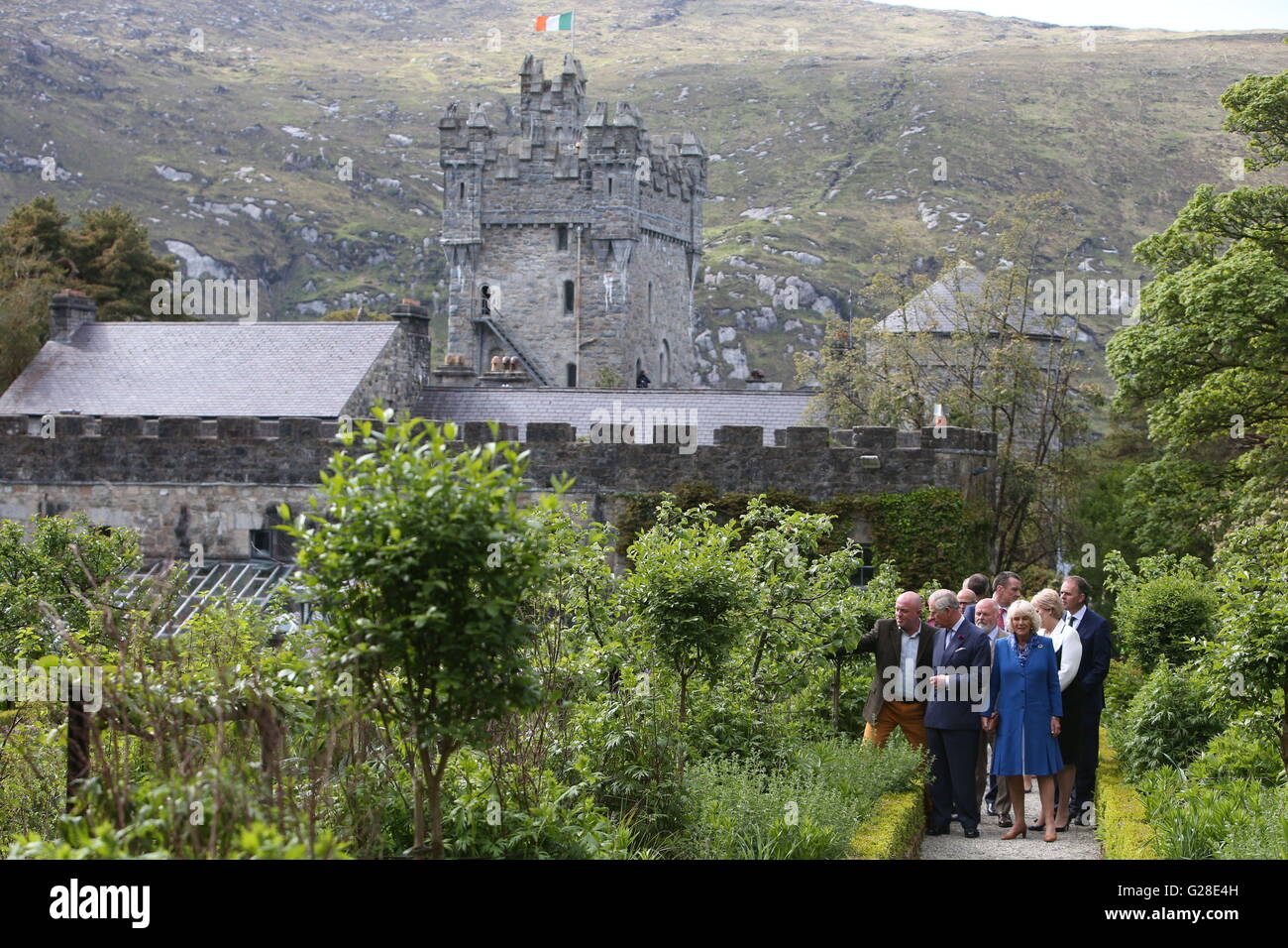 The Prince of Wales and the Duchess of Cornwall at Glenveagh Castle in ...