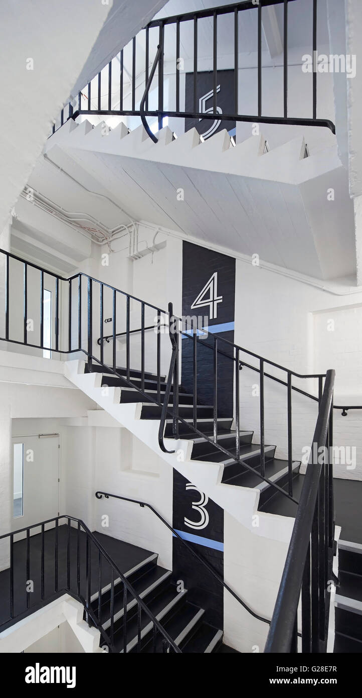 Stairwell interior. Heal's, Torrington Place, London, United Kingdom ...