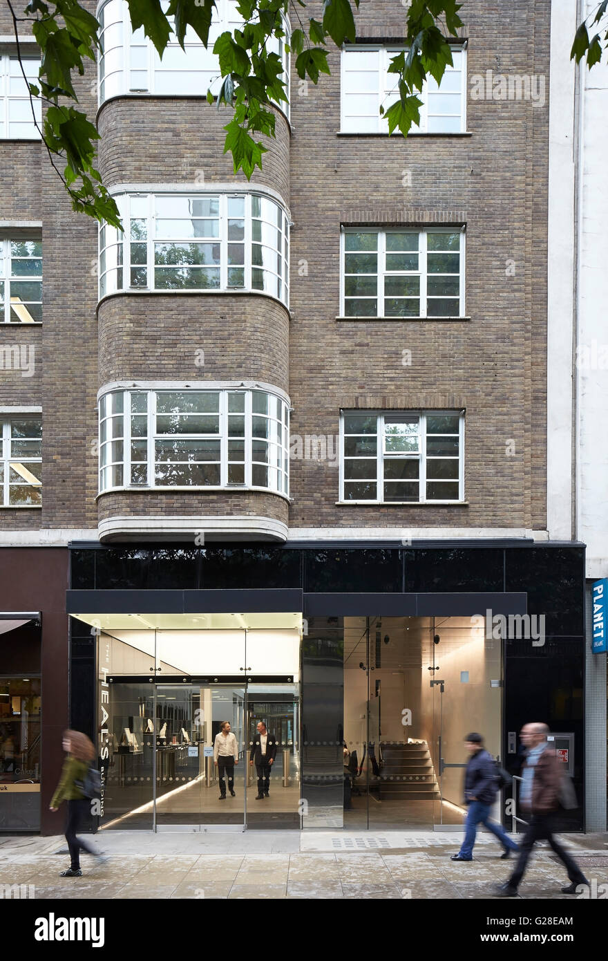 Entrance elevation at Torrington Place. Heal's, Torrington Place ...