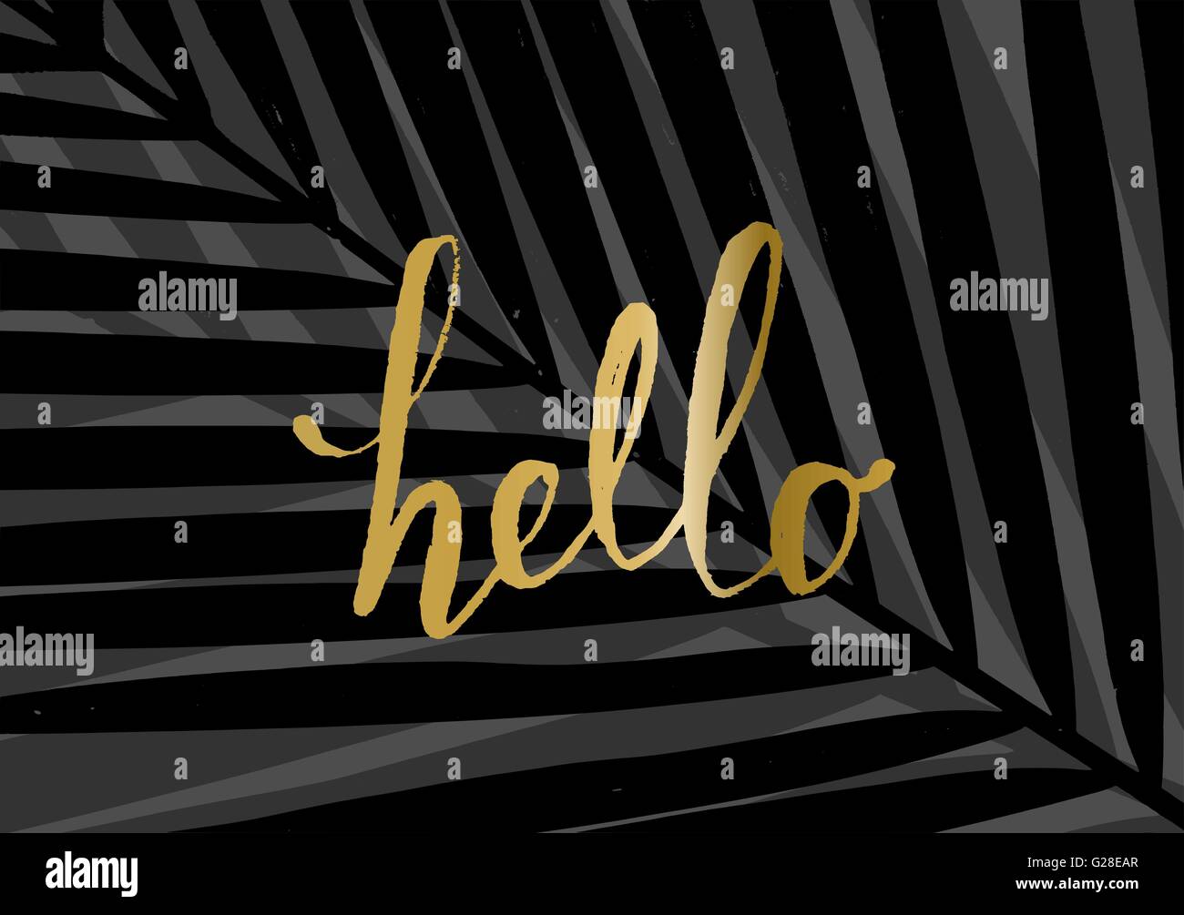 Modern and stylish typographic design poster. Hand lettered gold foil ...