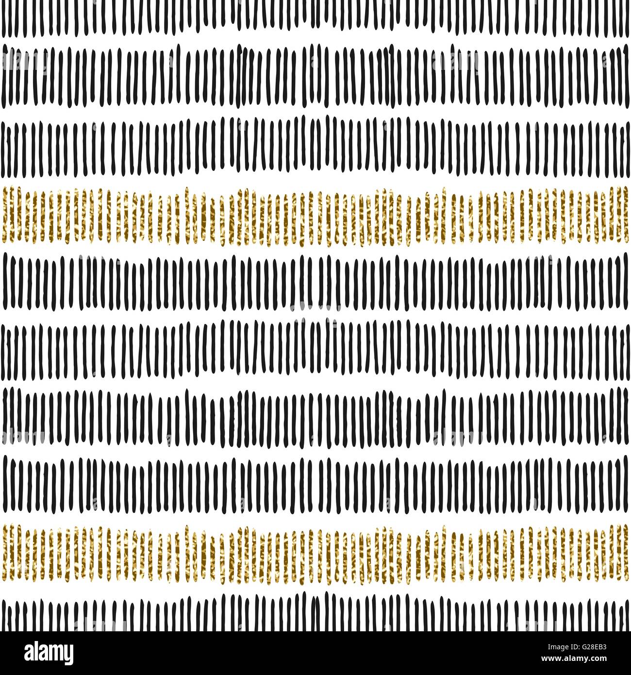 Seamless repeating pattern in black and gold glitter on white ...