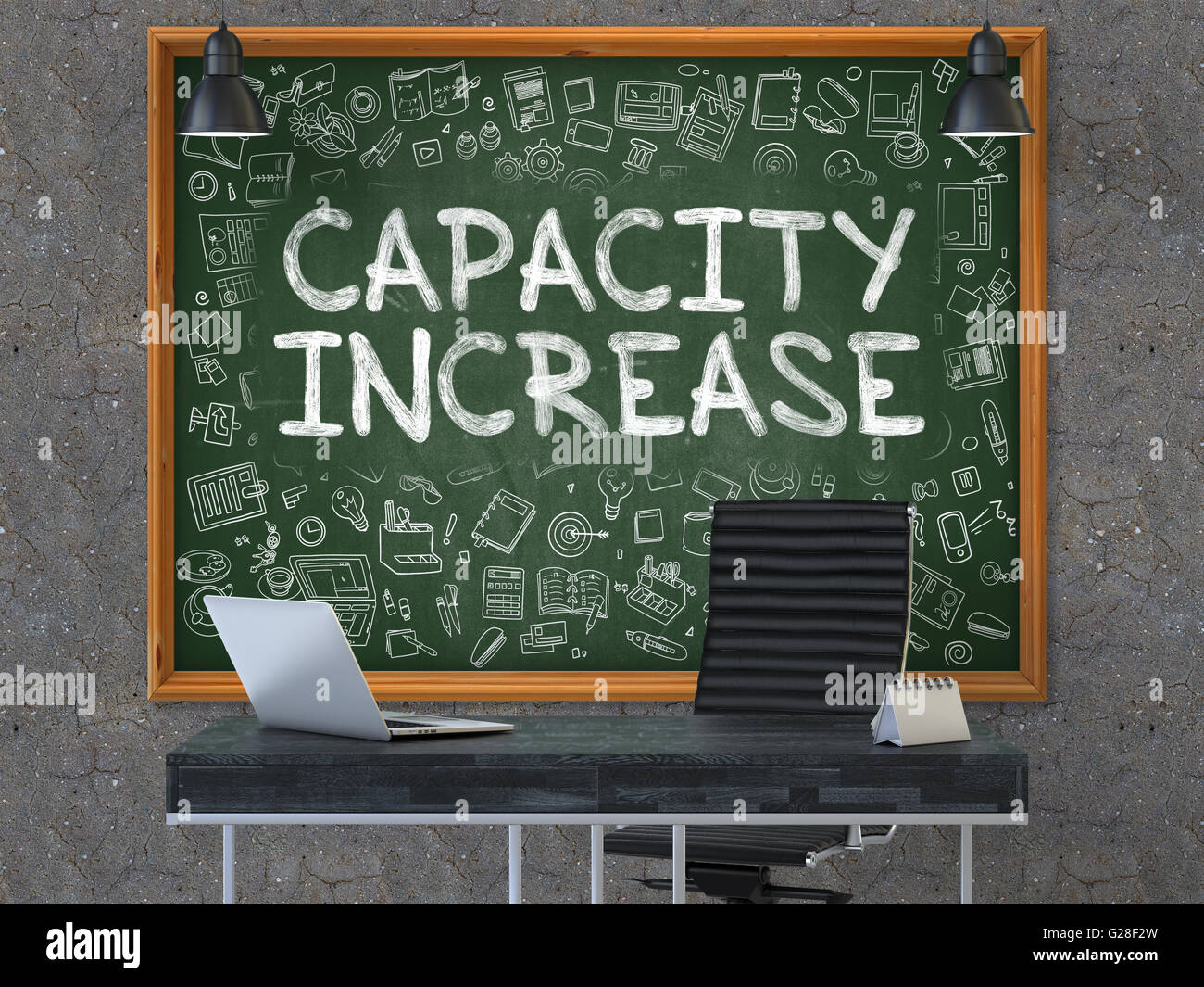 Capacity Increase - Hand Drawn on Green Chalkboard Stock Photo - Alamy