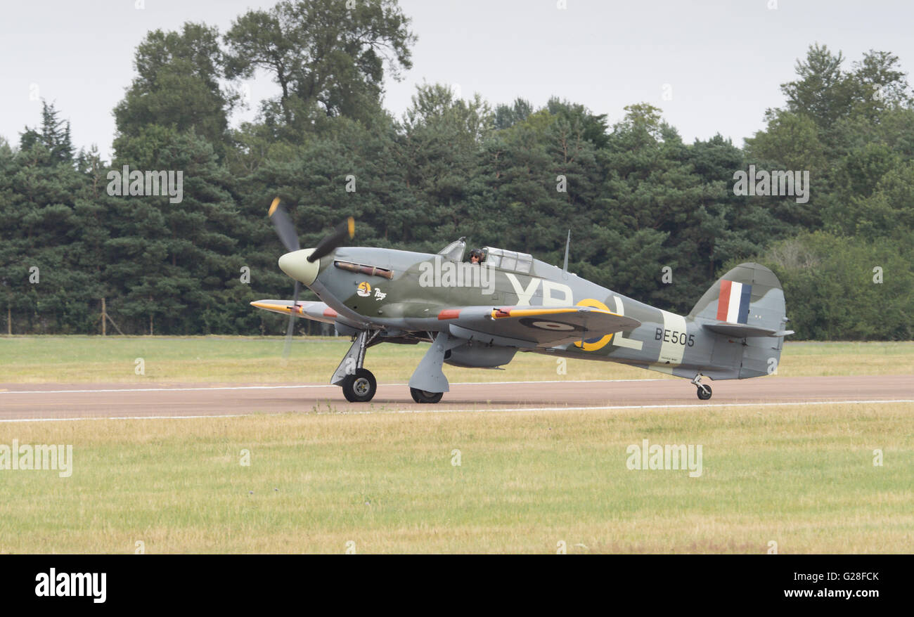 Fairford, UK - 18th July 2015: Hawker Hurricane fighter aircraft at the ...
