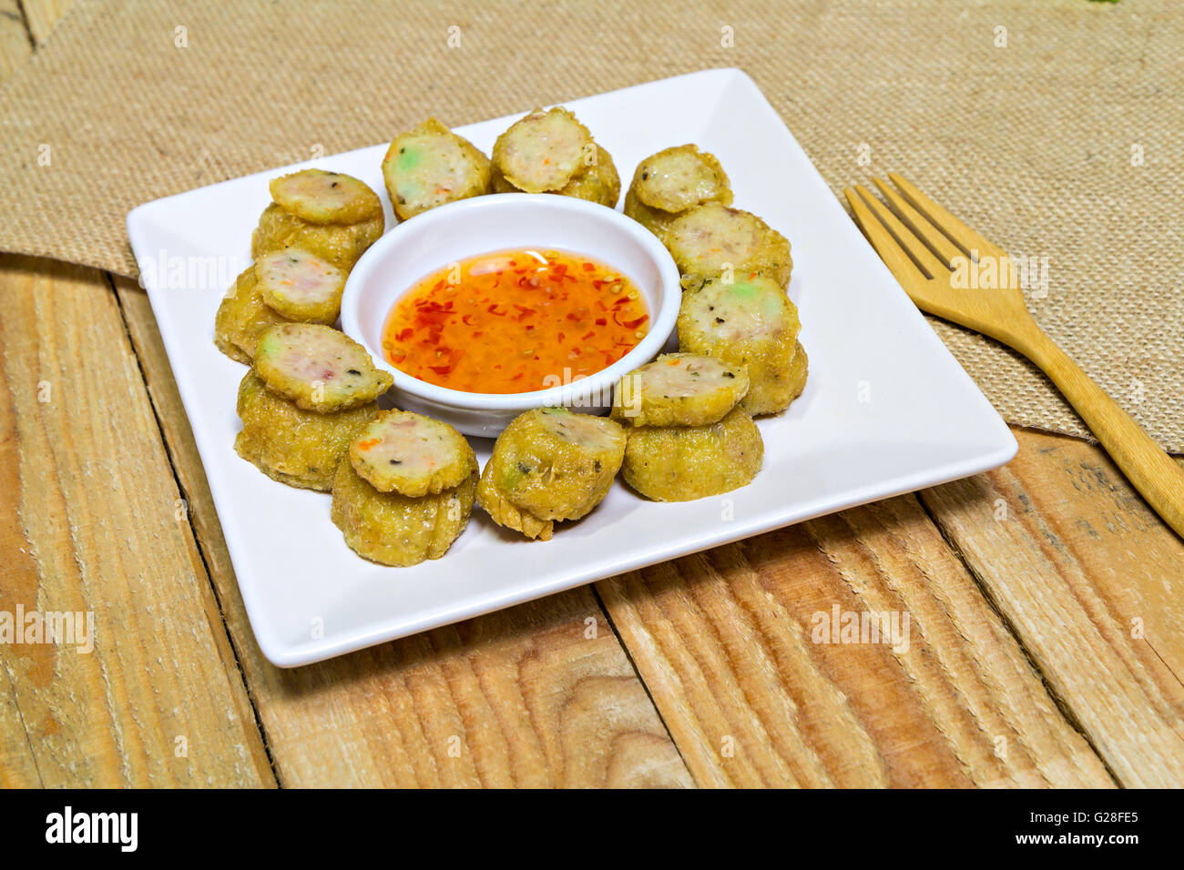Deep Fried Chicken Roll, Thai food chinese style Stock Photo - Alamy
