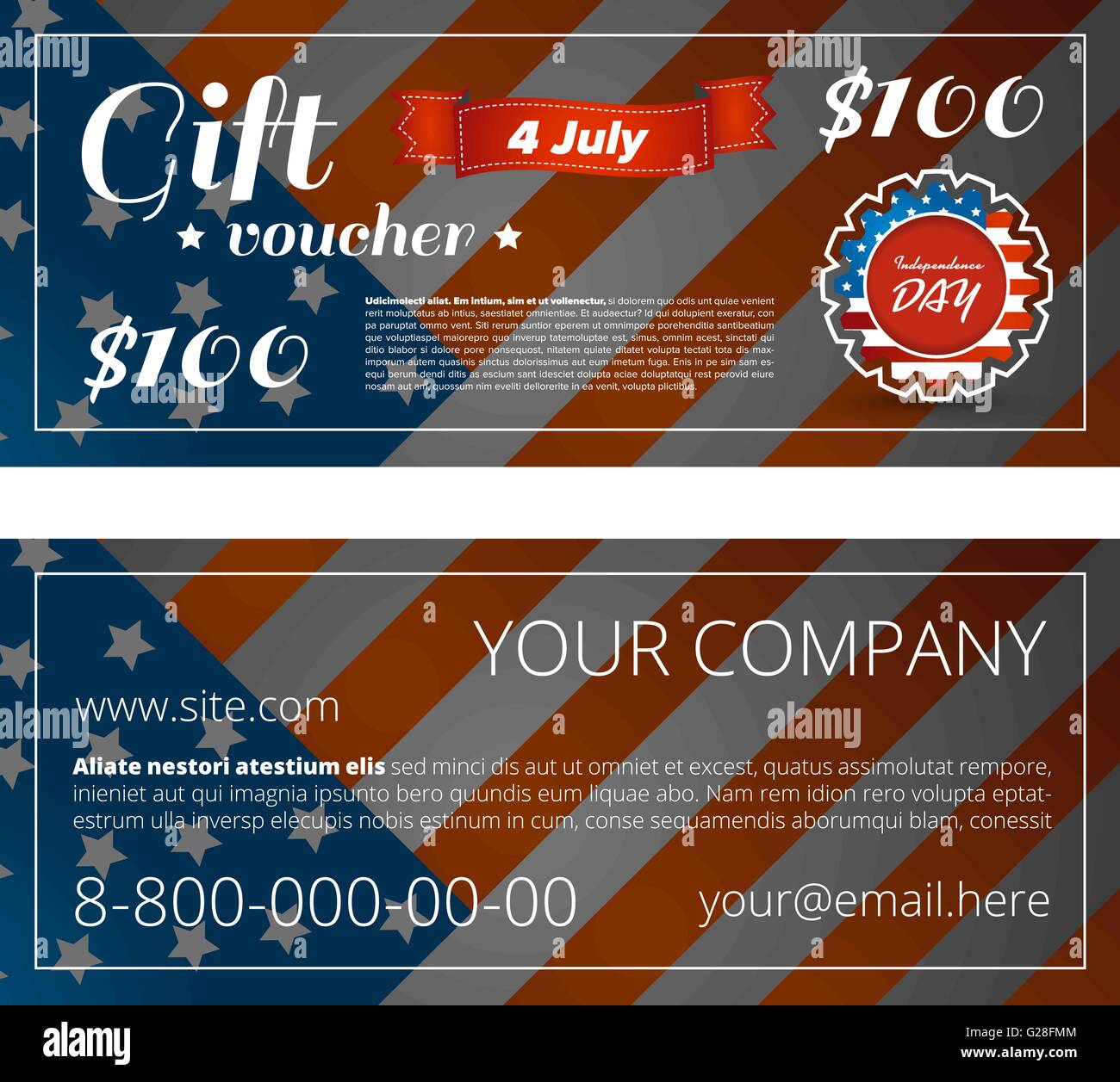 Gift voucher design Stock Vector Image & Art - Alamy