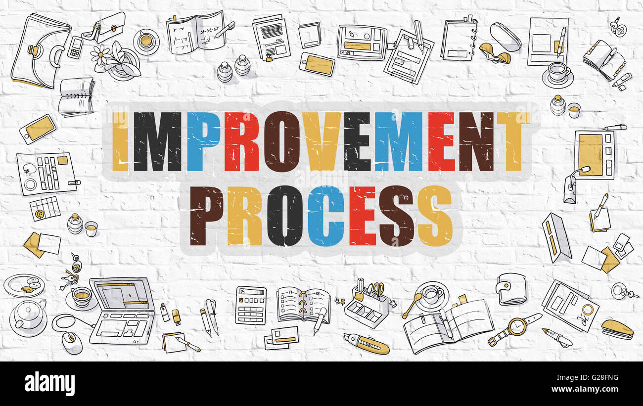 Improvement Process in Multicolor. Doodle Design Stock Photo - Alamy