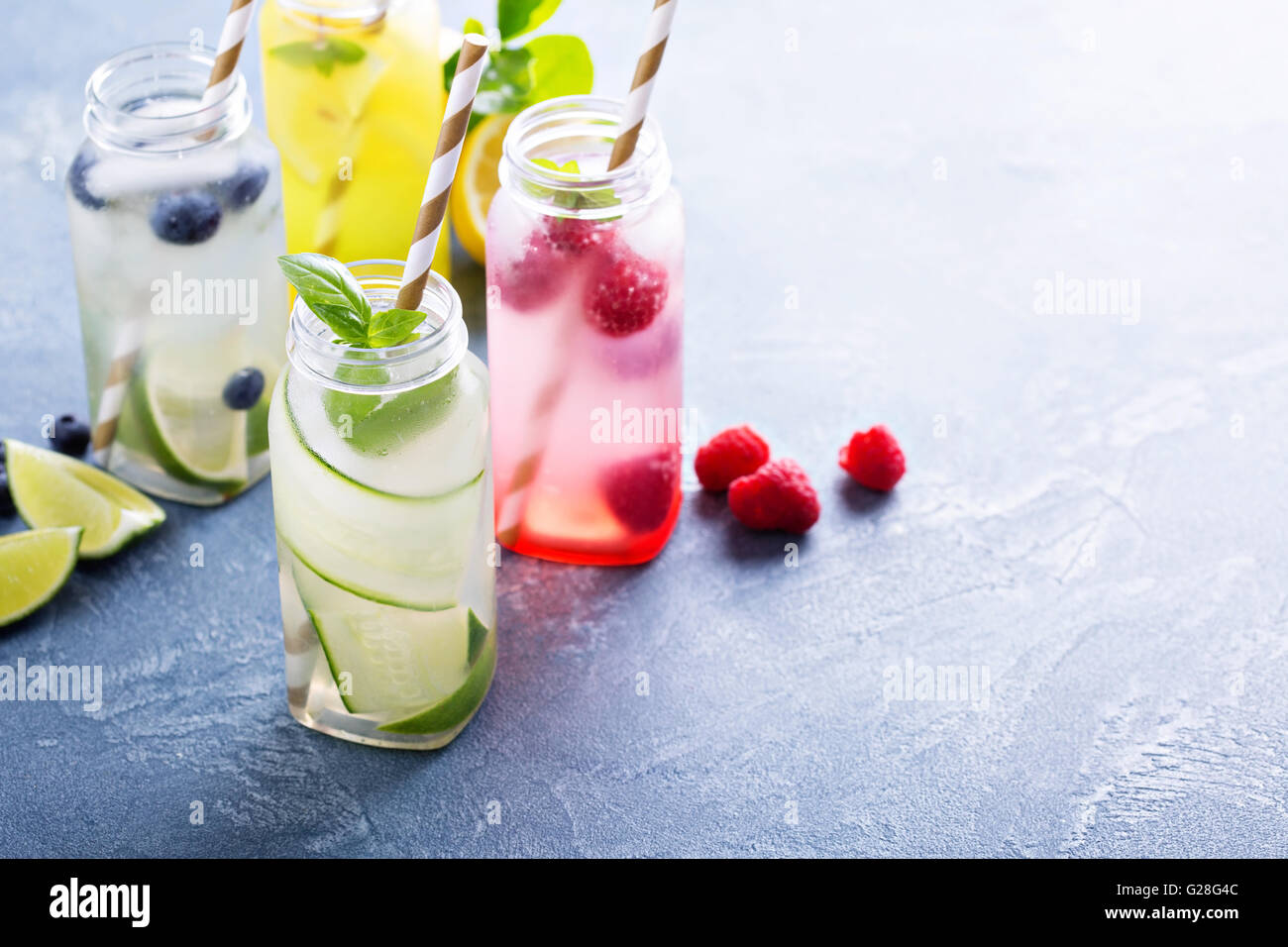 Variety of cold drinks in bottles Stock Photo - Alamy