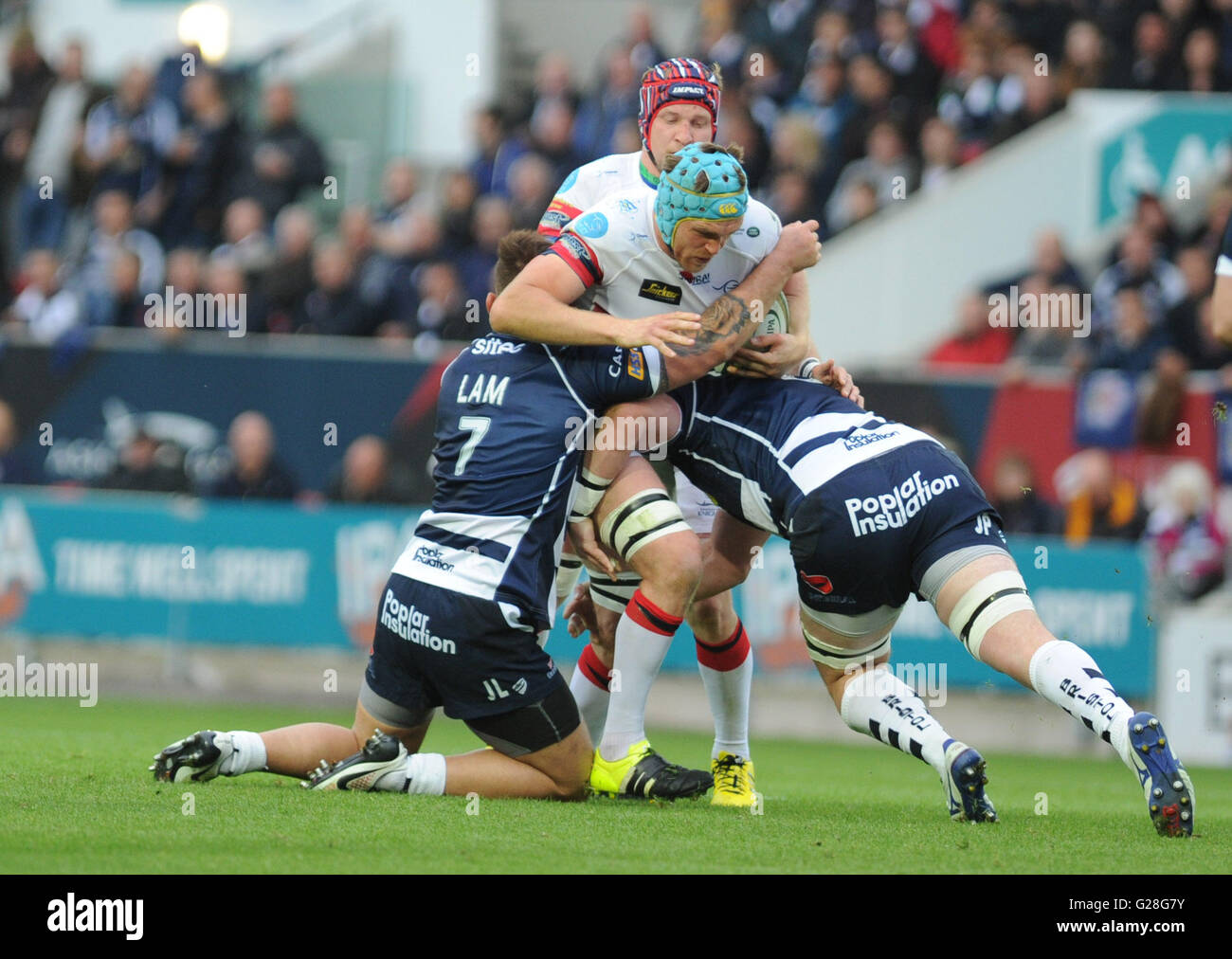 Doncaster Knights Latu Makaafi in action during the GKIPA Championship ...
