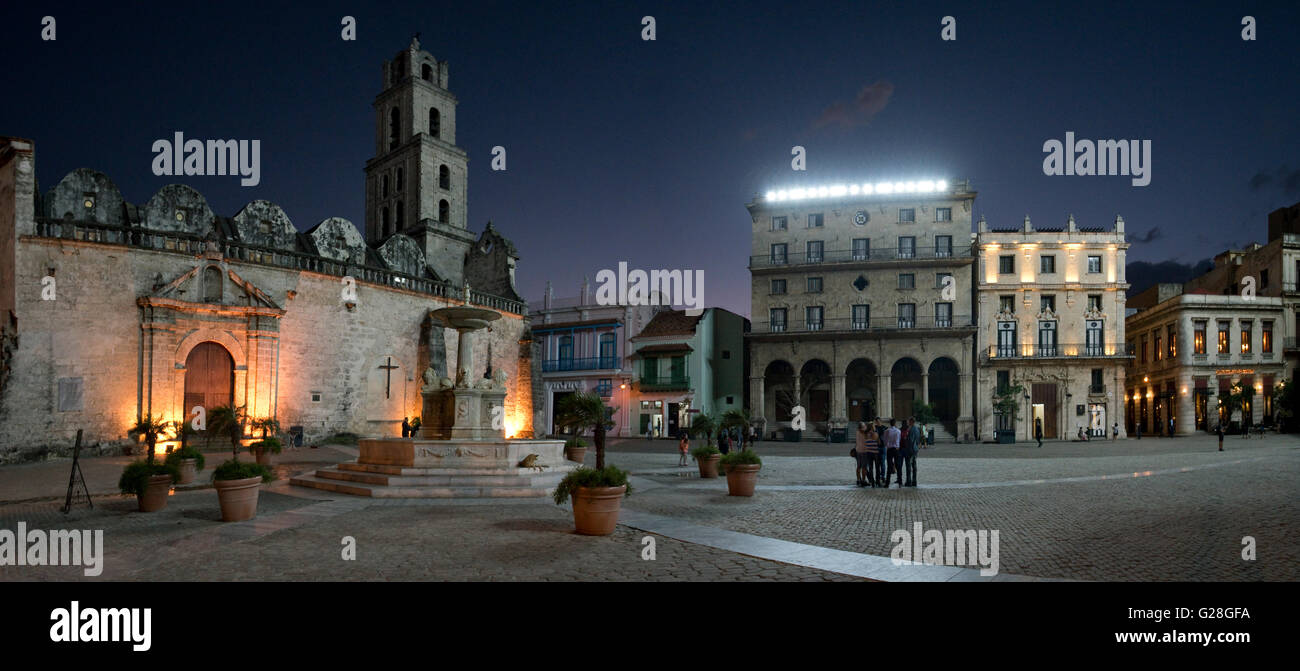 A 3 picture stitch panoramic of the monastery of San Francisco de Asis ...
