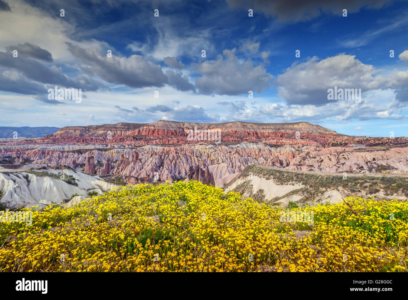 Amazing view of red rose valley in Cappadocia, Turkey Stock Photo - Alamy