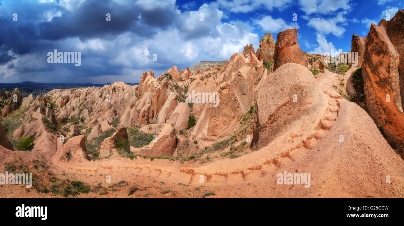 Amazing view of red rose valley in Cappadocia, Turkey Stock Photo - Alamy