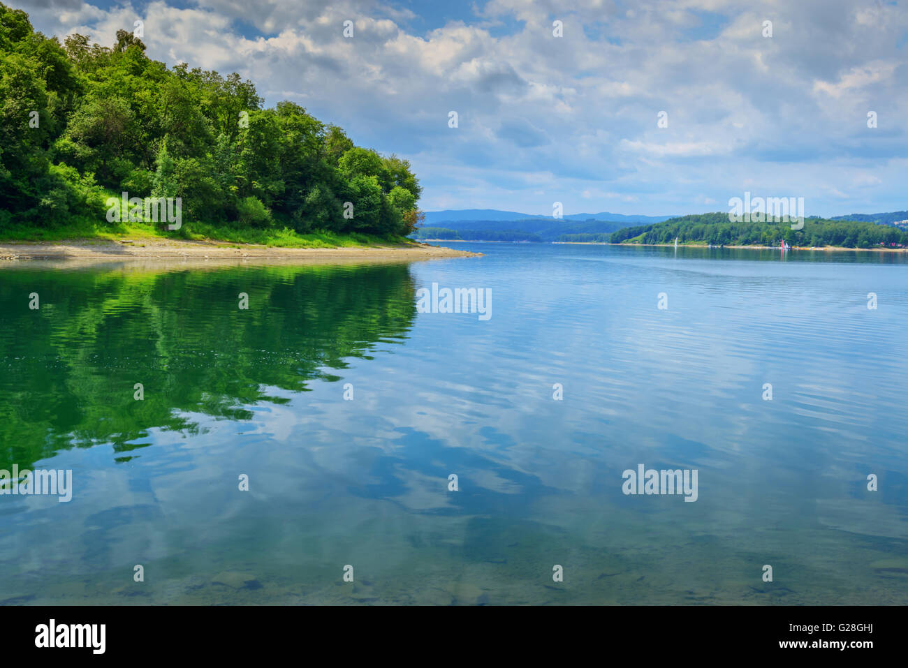 Poland lake Solina in summer time Stock Photo - Alamy