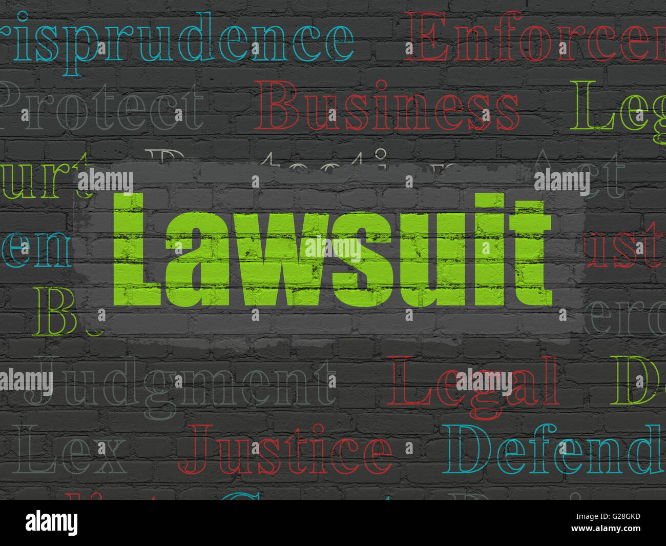 Law concept: Lawsuit on wall background Stock Photo - Alamy